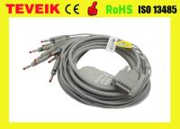 China MS1-106902 EDAN one piece 10 lead EKG/ECG cable with Banana 4.0 IEC 10K resistor for sale