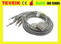 China Banana 4.0 pulg Nihon Kohden One-piece 10 leads ECG/EKG Cable with DB 15pin for ECG-9022 for sale