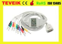 China Burdick Compatible EKG Cable 012-0844-00 10 lead ECG Cable with IEC standard Din 3.0 for sale