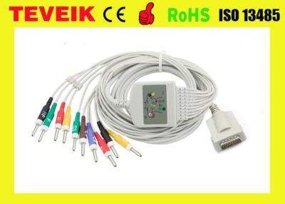 China Burdick Compatible EKG Cable 012-0844-00 10 lead ECG Cable with IEC standard Din 3.0 for sale