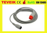 China HP IBP transducer adapter cable, Invasive blood pressure cable with round 12pin to abbott adapter for sale