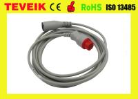 China HP IBP transducer adapter cable, Invasive blood pressure cable with round 12pin to abbott adapter for sale