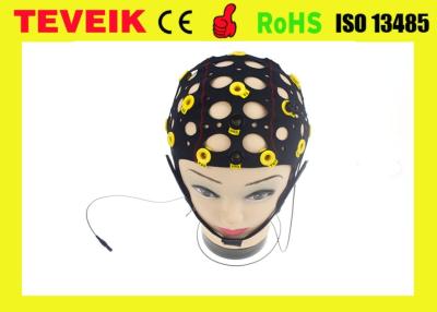 China Black Tin Electrode EEG electrode cap, 20 leads separating EEG hat for sale