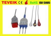 China Bionet BM5 Patient Monitor 3 Lead ECG cable Leadwire AHA Snap with CE ISO Certificated for sale