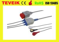 China Bionet BM5 Patient Monitor 3 Lead ECG cable Leadwire AHA Snap with CE ISO Certificated for sale