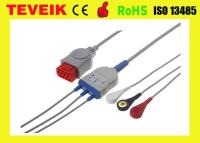 China Bionet BM5 Patient Monitor 3 Lead ECG cable Leadwire AHA Snap with CE ISO Certificated for sale
