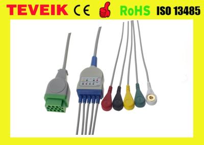China One Piece 5 leads ECG cable with snap IEC for GE Marquette patient monitor for sale