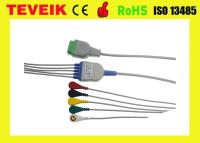 China One Piece 5 leads ECG cable with snap IEC for GE Marquette patient monitor for sale