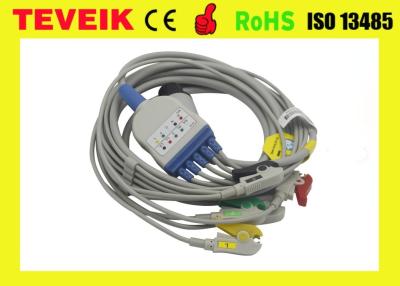 China Round 6pin 5 Leads ECG Cable For Mindray/BCI/CSI/Goldway/Nell-cor/Nihon/Kohden/Burdick for sale