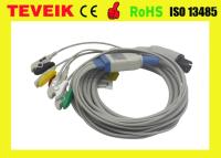 China Round 6pin 5 Leads ECG Cable For Mindray/BCI/CSI/Goldway/Nell-cor/Nihon/Kohden/Burdick for sale