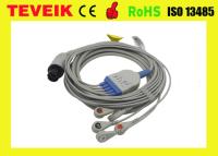 China 5 leads ECG cable with snap ,AHA,round 6pin for Mindray patient monitor, Medical ECG cable for sale