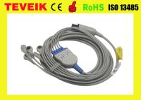 China 5 leads ECG cable with snap ,AHA,round 6pin for Mindray patient monitor, Medical ECG cable for sale