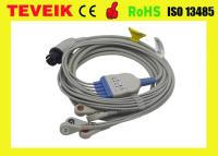 China 5 leads ECG cable with snap ,AHA,round 6pin for Mindray patient monitor, Medical ECG cable for sale