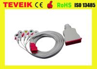 China Medical disposable ecg leadwires, disposable 5 leads ecg cable with clip IEC for patient monitor for sale