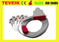 China Medical disposable ecg leadwires, disposable 5 leads ecg cable with clip IEC for patient monitor for sale