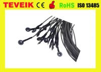China Black Color EEG cable,DIN1.5 socket,1m,silver chloride plated silver for sale