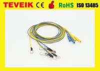 China Pure sliver eeg electrode , DIN1.5 socket, colorful Neural Feedback EEG cable for sale