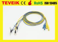 China Pure sliver eeg electrode , DIN1.5 socket, colorful Neural Feedback EEG cable for sale