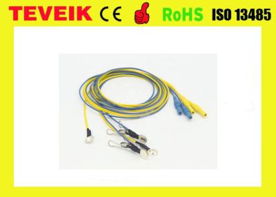 China Pure Silver Ear Clip Eeg Cup Electrodes , DIN1.5 Socket Disposable Eeg Electrodes for sale