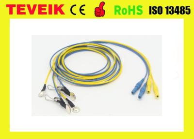 China Neurofeedback DIN1.5 Socket EEG Cable Silver Plated Copper Cup EEG Electrode for sale