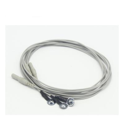 China Waterproof EEG Cable Cup Electrodes Silver Chloride Plated Copper Material for sale