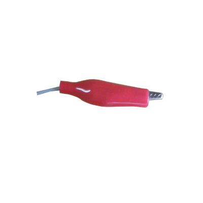 China Brain Wave EEG Cable Medical Grade TPU Material 1m Crocodile Clip Type Red Cover for sale