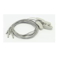 China 1 Pair DIN1.5 Socket EEG Cable 1.2m Silver Chloride Plated Copper Medical Accessories for sale