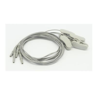 China 1 Pair DIN1.5 Socket EEG Cable 1.2m Silver Chloride Plated Copper Medical Accessories for sale
