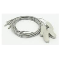China 1.2m Gold Plated Copper EEg Medical Cable Din 1 Pair DIN1.5 Socket Grey Color for sale