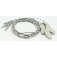 China Pure Silver Ear - Clip EEG Cable 1 Pair 1.2m Din TPU Material With DIN1.5 Socket for sale