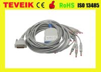 China Schiller ECG cable with integrated 10 leadwires banana 4.0 AHA EKG cable for sale