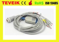 China Banana 4.0 plug kenz ecg 103 106 patient monitor ecg cable 10 lead EKG cable with leadwires for sale