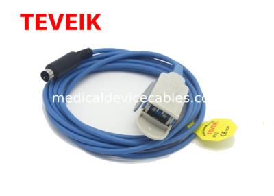 China Adult Finger Clip DIN 7pin Reusable Spo2 Sensor For Schiller Patient Monitor for sale