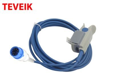 China Round 9 Pin Reusable Spo2 Sensor / Finger Oxygen Sensor For Patient Monitor , IS013485 for sale