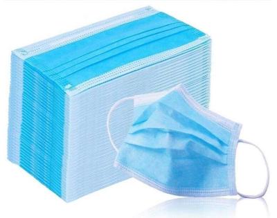China Factory Price Medical Disposable Face Mask, 3ply, ear loop, Blue, oridinary for sale