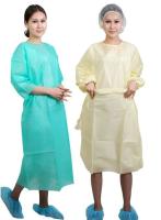 China PP/ SMS disposable isolation gown visitor gown disposable proteCtive gown for sale