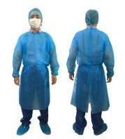China PP/ SMS disposable isolation gown visitor gown disposable proteCtive gown for sale