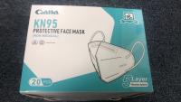 China Facial Masks KN95 Disposable Face Mask Non Valve 5 Layer White Color GB2626-2006 Approved for sale