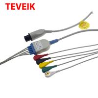 China Patient Monitor 5 Leadwires 6 Pin BCI Snap Medical Ecg  Cable for sale