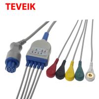 China Medical Care Artema IEC Round 10 Pin TPU ECG Cable for sale