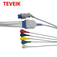 China Medical Care Artema IEC Round 10 Pin TPU ECG Cable for sale