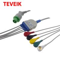 China Fukuda Denshi AHA Round 12 Pin 10K Ohm 5 Lead Ecg Cable for sale