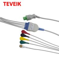 China IEC Round 12 Pin 10K Ohm 5 Leads Ecg Electrode Cable for sale