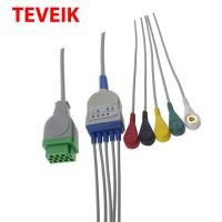 China 5 Leads AHA 11 Pin Snap Button GE Marquette ECG Cable for sale