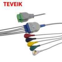 China 5 Leads AHA 11 Pin Snap Button GE Marquette ECG Cable for sale