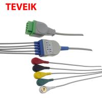China 5 Leads AHA 11 Pin Snap Button GE Marquette ECG Cable for sale