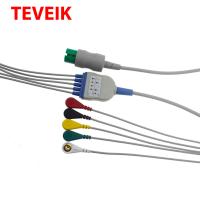 China Spacelabs 5 Leads AHA Round 17 Pin Ecg Electrode Cable for sale