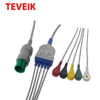 China Spacelabs 5 Leads AHA Round 17 Pin Ecg Electrode Cable for sale