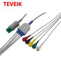 China Spacelabs 5 Leads AHA Round 17 Pin Ecg Electrode Cable for sale