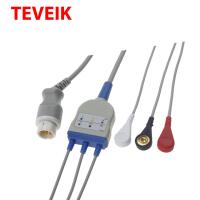 China Hospital HP AHA 12 Pin Snap 3 Leads Electrodes Ecg Cables for sale